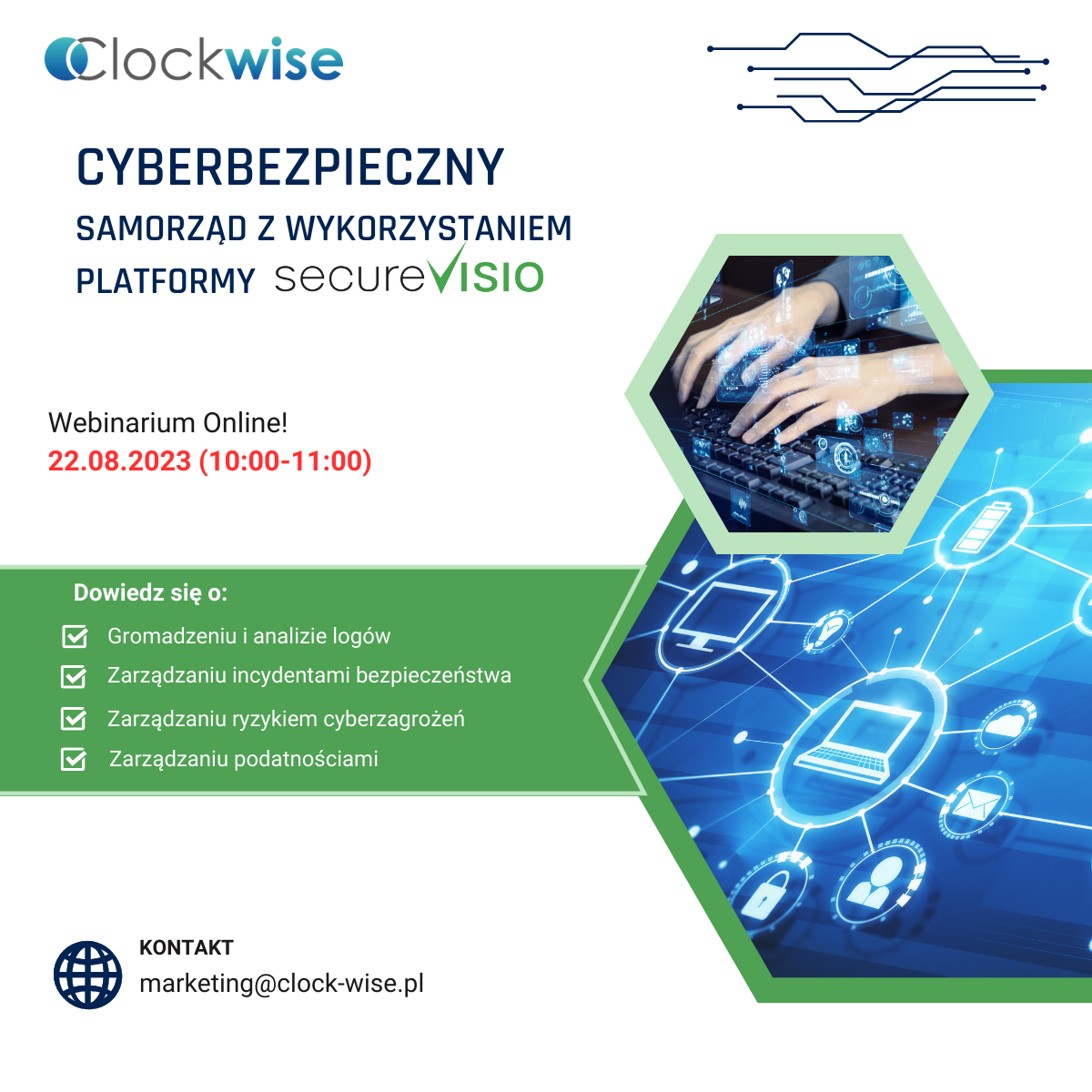 Cyberbezpieczny samorząd z wykorzystaniem platformy SecureVisio. - Clockwise